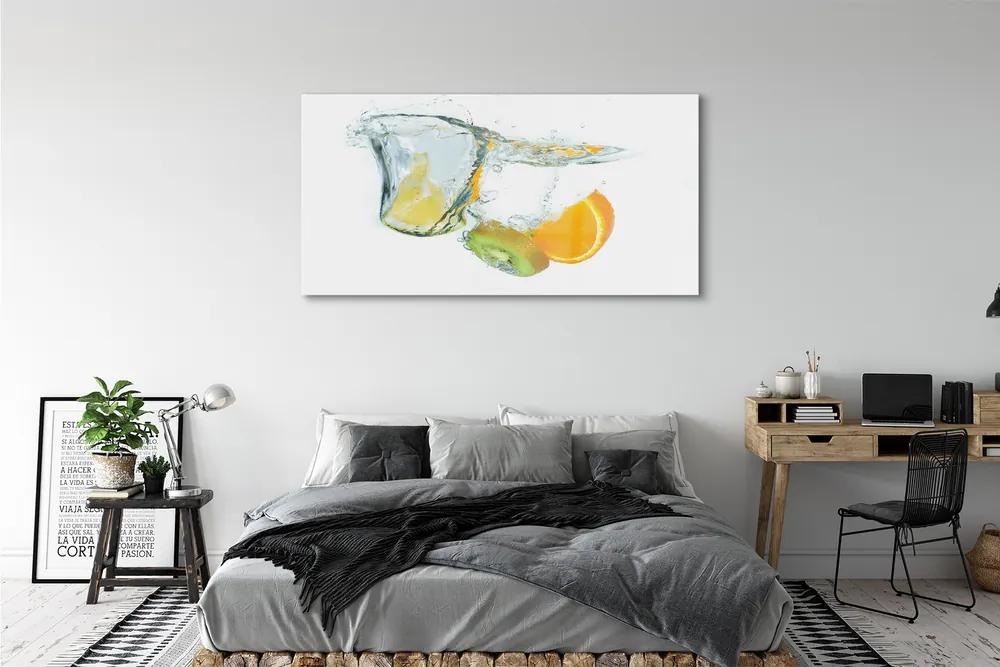 akrylový obraz Voda kiwi oranžový 140x70 cm