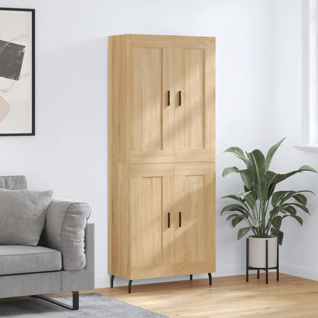 Skříň highboard dub sonoma 69,5 x 34 x 180 cm kompozitní dřevo 3199700