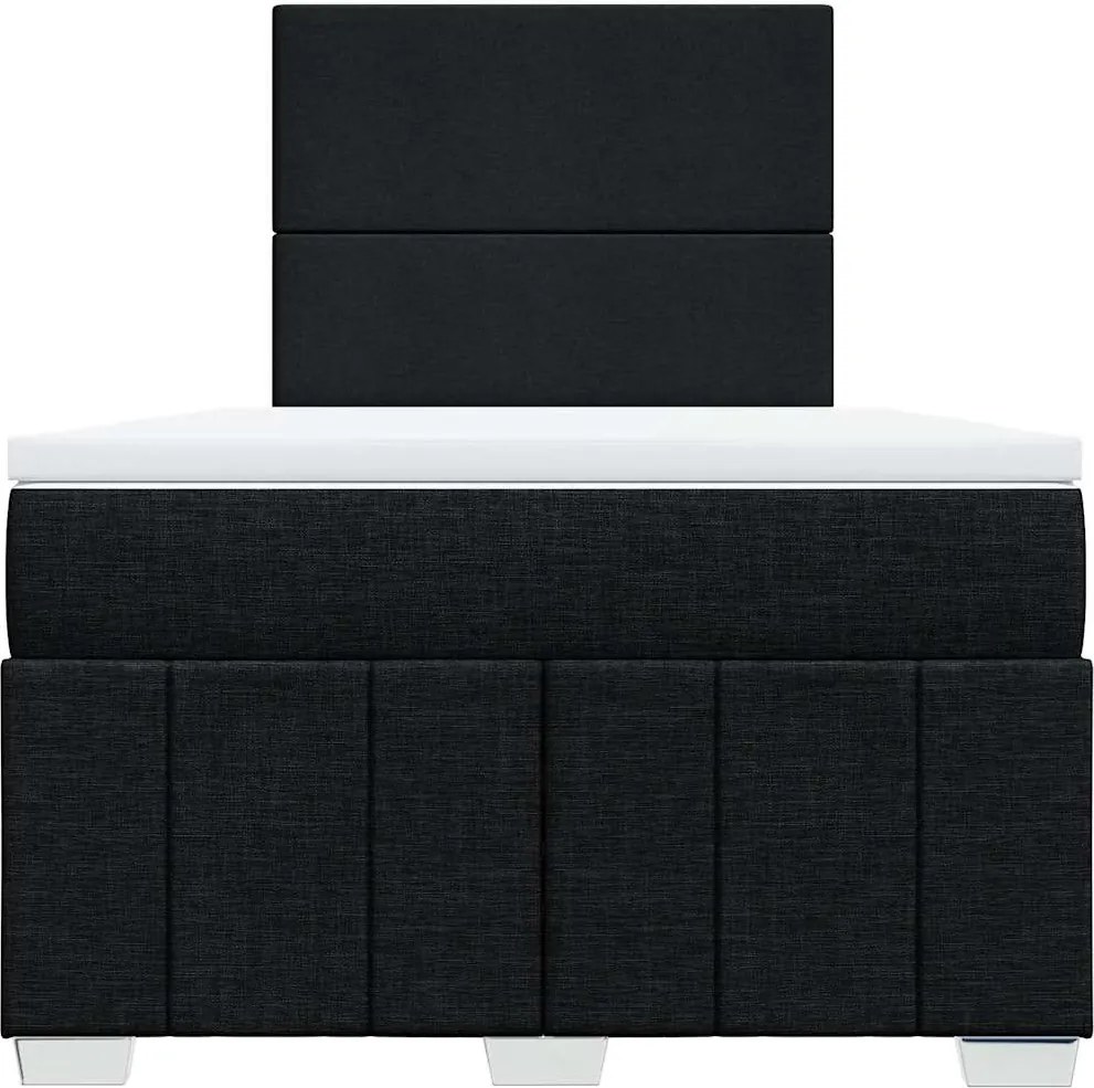 Box spring postel s matrací černá 120x190 cm textil 3293902