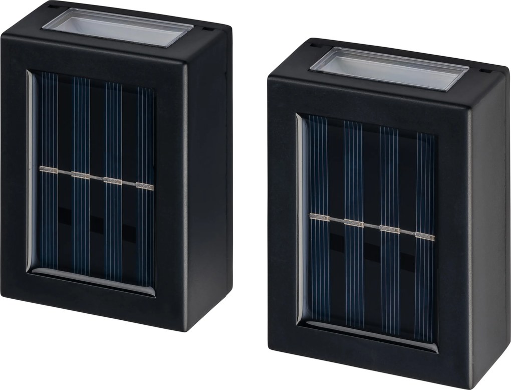 Livarno® Solární venkovní nástěnná LED svítidla, 2 kusy