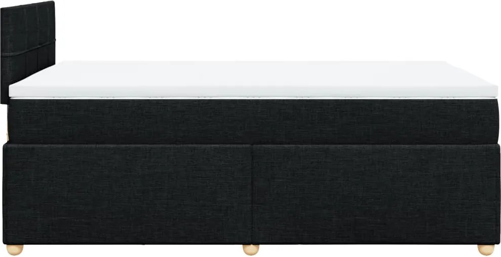 Box spring postel s matrací černá 120x200 cm textil 3286649