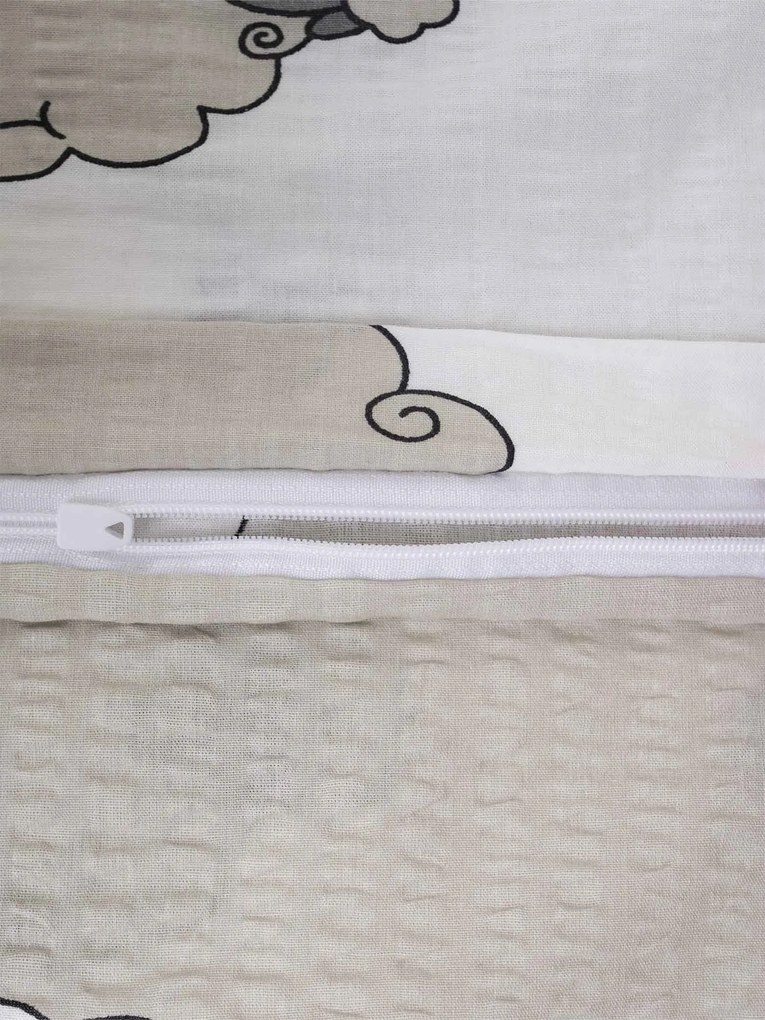MK Lůžkoviny Krepový povlak na polštář Renforcé 70 x 90 cm - Ovečky Morning Yoga
