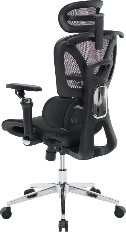 Kancelářská ergonomická židle PORTE II — síťovina, černá