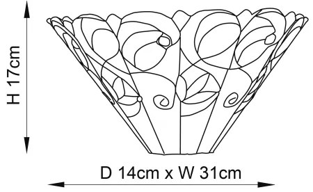 Endon 64198 - Nástěnné svítidlo Tiffany JAMELIA 1xE14/40W/230V