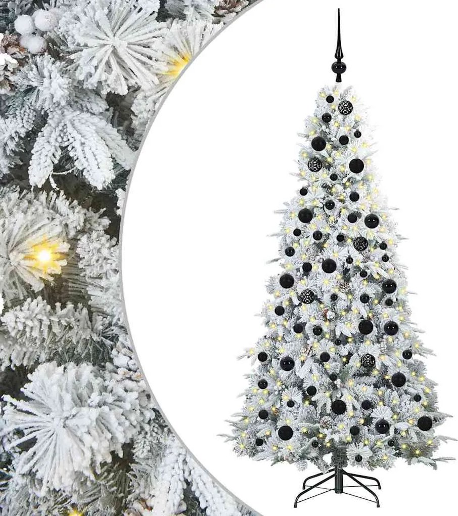 Umělý Skládací Vánoční Strom s stojanem Bílá 180 cm PE a PVC 3397485