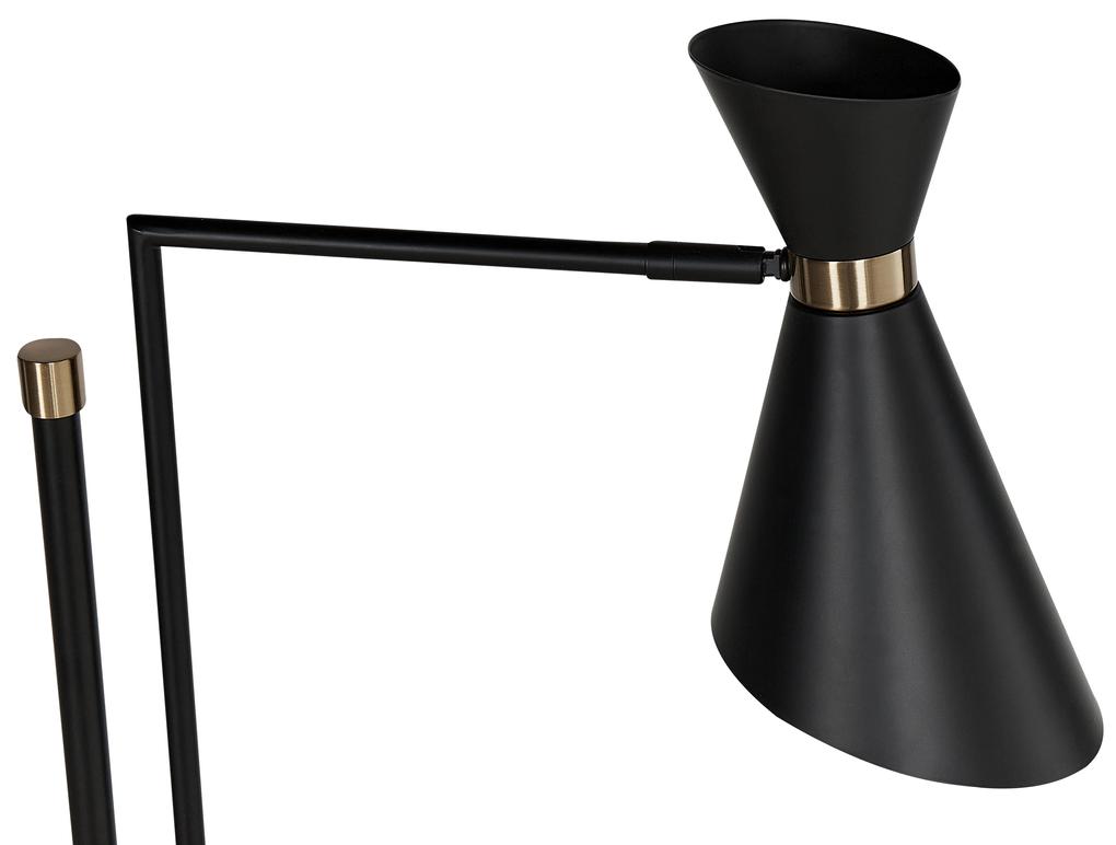 Kovová stojací lampa černá MELAWI Beliani