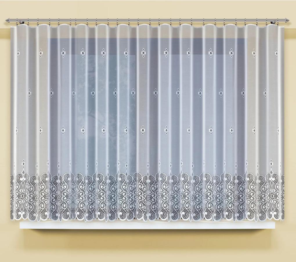 Dekorační žakárová záclona s řasící páskou MARY 160 bílá 300x160 cm MyBestHome