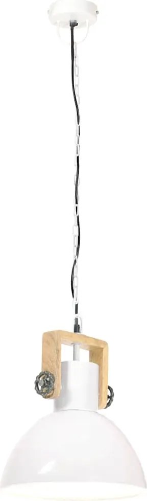 Industriální závěsné svítidlo 25 W bílé kulaté 30 cm E27 320539