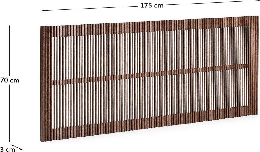 Čelo postele z jasanového dřeva v tmavě přírodní barvě 175x70 cm Beyla – Kave Home