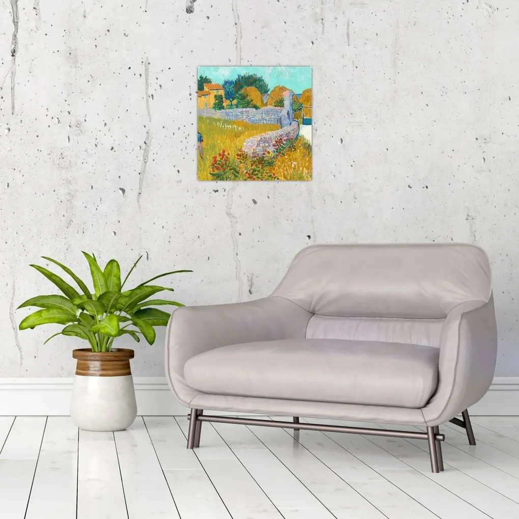 Obraz - Vincent van Gogh, Farmhouse in Provence, reprodukce (30x30 cm ...