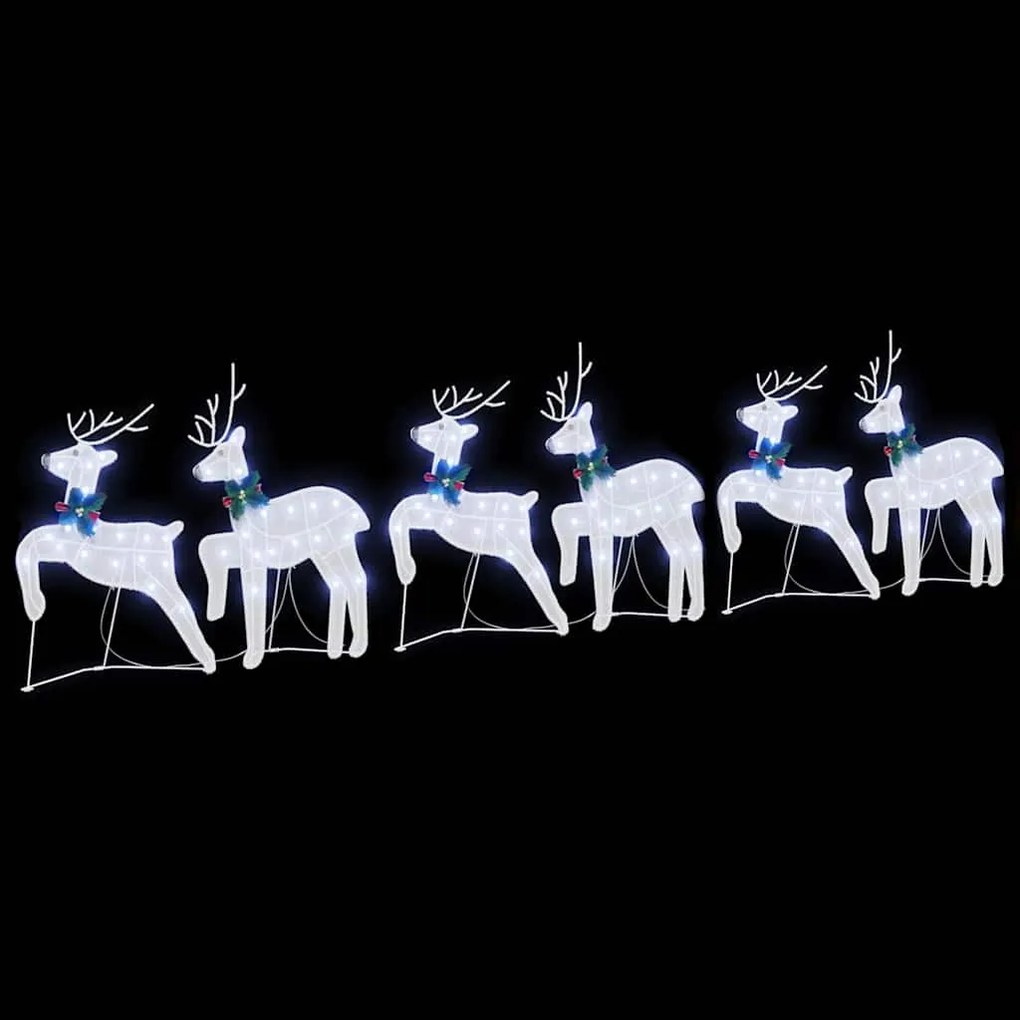 LED Sobové 6 ks Bílá 45 x 19 x 65 cm textil 3385898