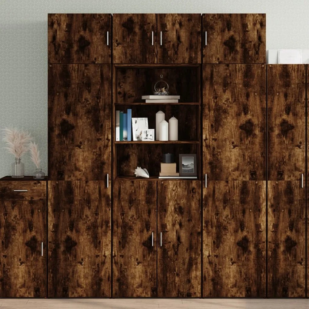 Úzká úložná kouřový dub 70x42,5x225 cm kompozitní dřevo 3281319