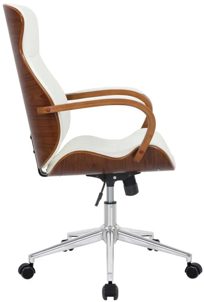 Bhm germany Kancelářská židle Melilla, syntetická kůže, ořech / bílá