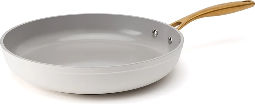Elmich Nepřilnavá keramická pánev Zen Ø 28 cm - krémovo zlatá