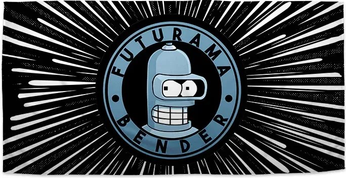 Sablio Ručník Futurama Bender Vesmír - 50x100 cm