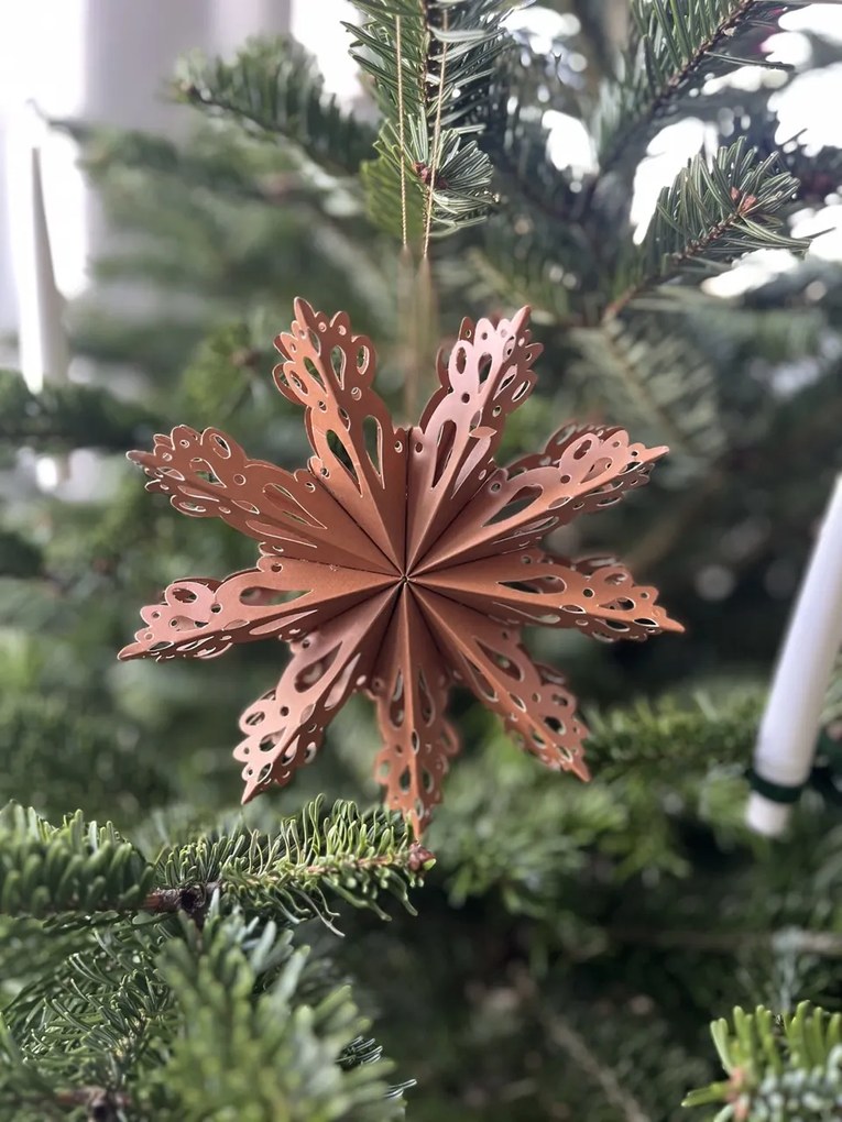 Papírová ozdoba vločka Broste SNOWFLAKE 15cm | hnědá