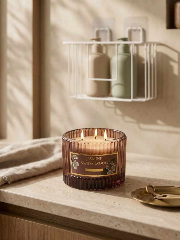Sinsay - Vonná svíčka Jasmine Sandalwood - hnědá