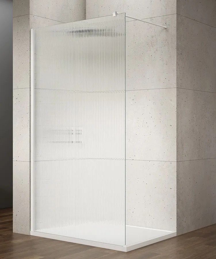 Gelco Gelco, VARIO WHITE jednodílná sprchová zástěna pro instalaci ke stěně, sklo nordic, 900 mm, GX1590-07