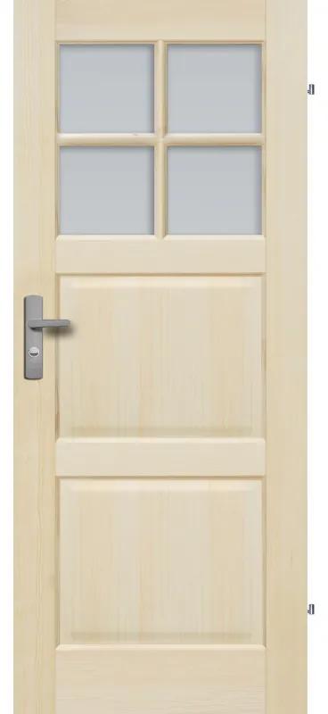 Interiérové dveře Radex dřevěné TURYN 4S Šířka dveří: 70 cm, Otvírání dvěří: Pravé