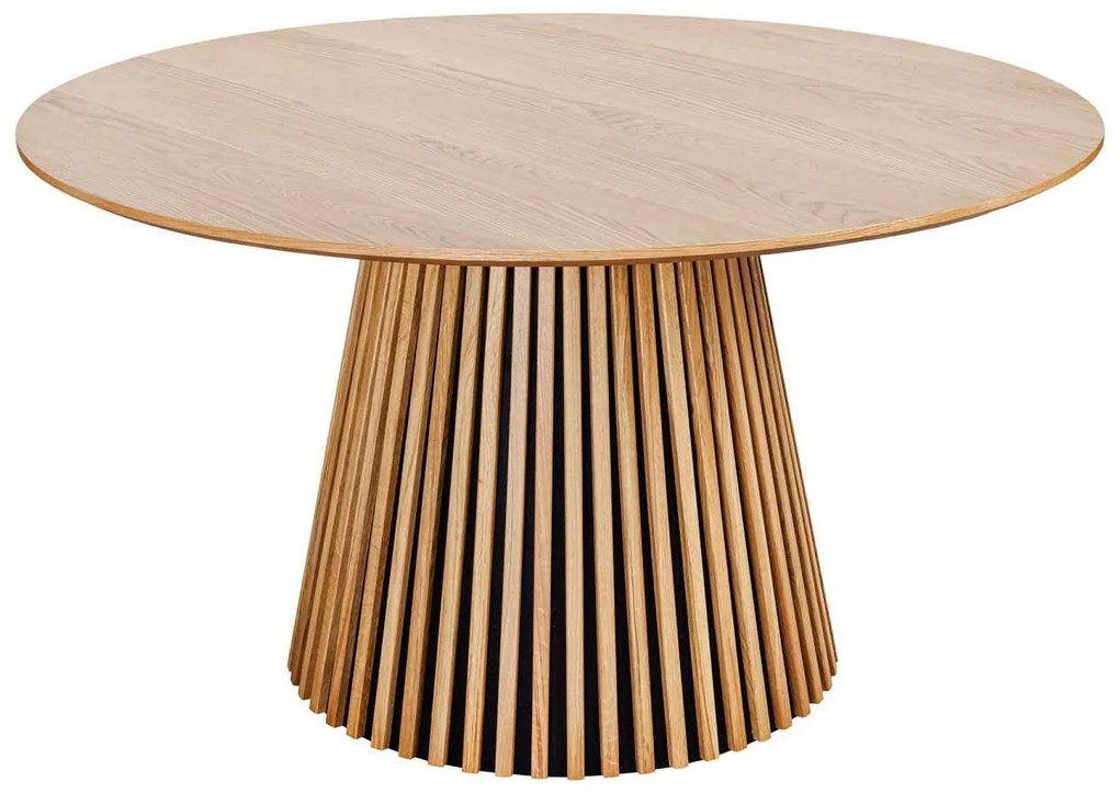 Designový jídelní stůl kulatý Wadeline 120 cm přírodní dub