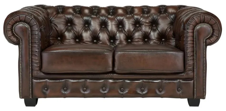 Massive home | Luxusní sedací souprava Chesterfield z pravé kůže - hnědá