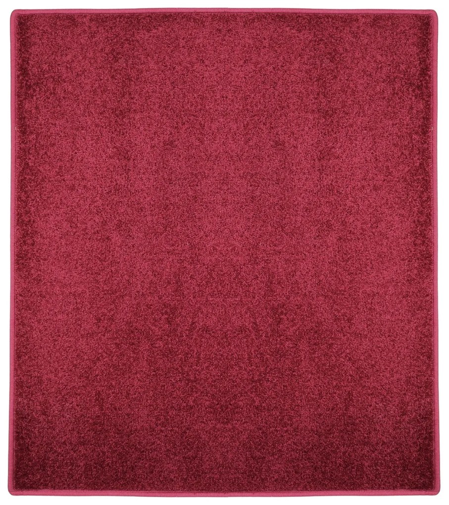 Vopi, Kusový koberec Eton vínově červený čtverec, 60x60, červená, chodba / předsíň