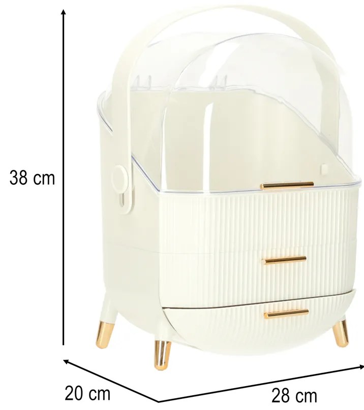 Creative Corner Skříňka na organizér kosmetiky Casket bílá