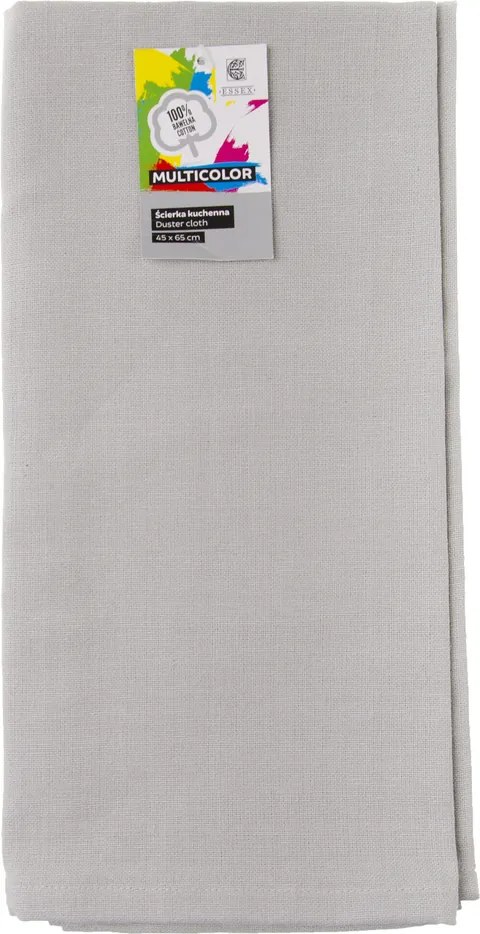 Utěrka MULTICOLOR, 100% bavlna, šedá, 45x65 cm Essex