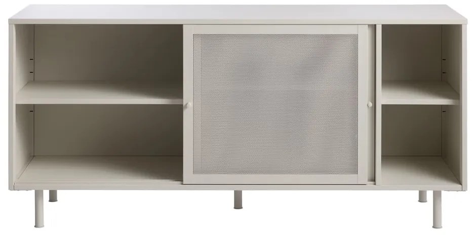 Šedá kovová komoda s posuvnými dveřmi 160x75x47 cm Veep – Unique Furniture