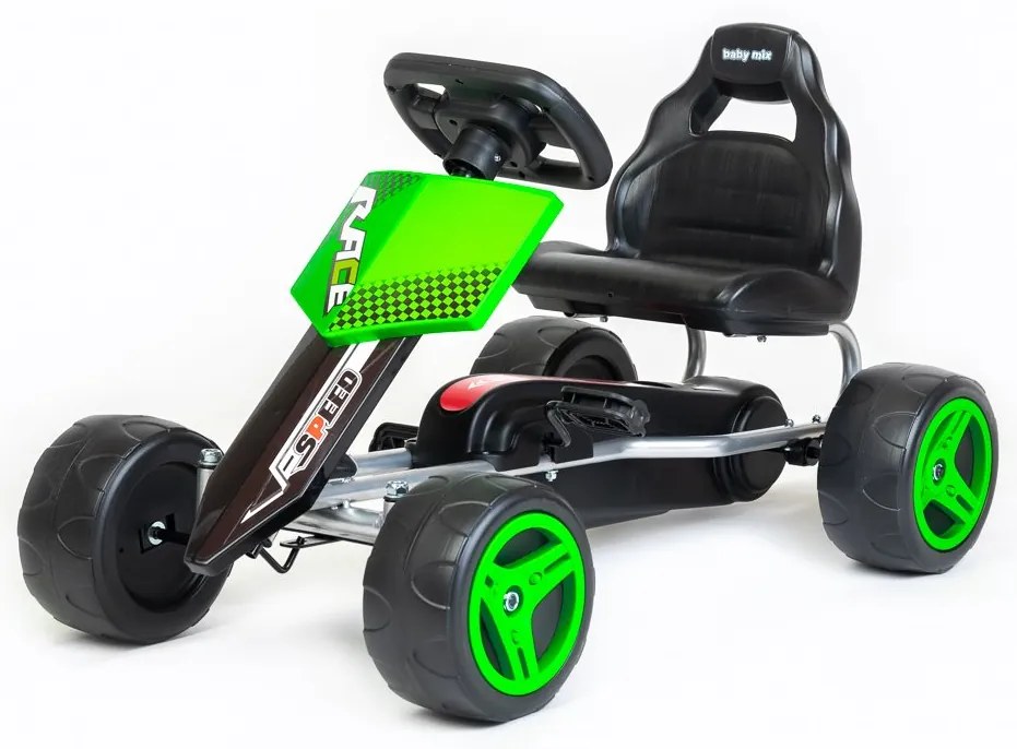 Dětská šlapací motokára Go-kart Baby Mix Speedy zelená Barva: zelená