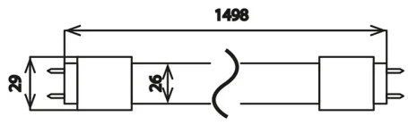 LED trubice zářivka McLED GLASS LEDTUBE 150cm 23W (58W) T8 G13 neutrální bílá ML-331.048.89.0 EM/230V