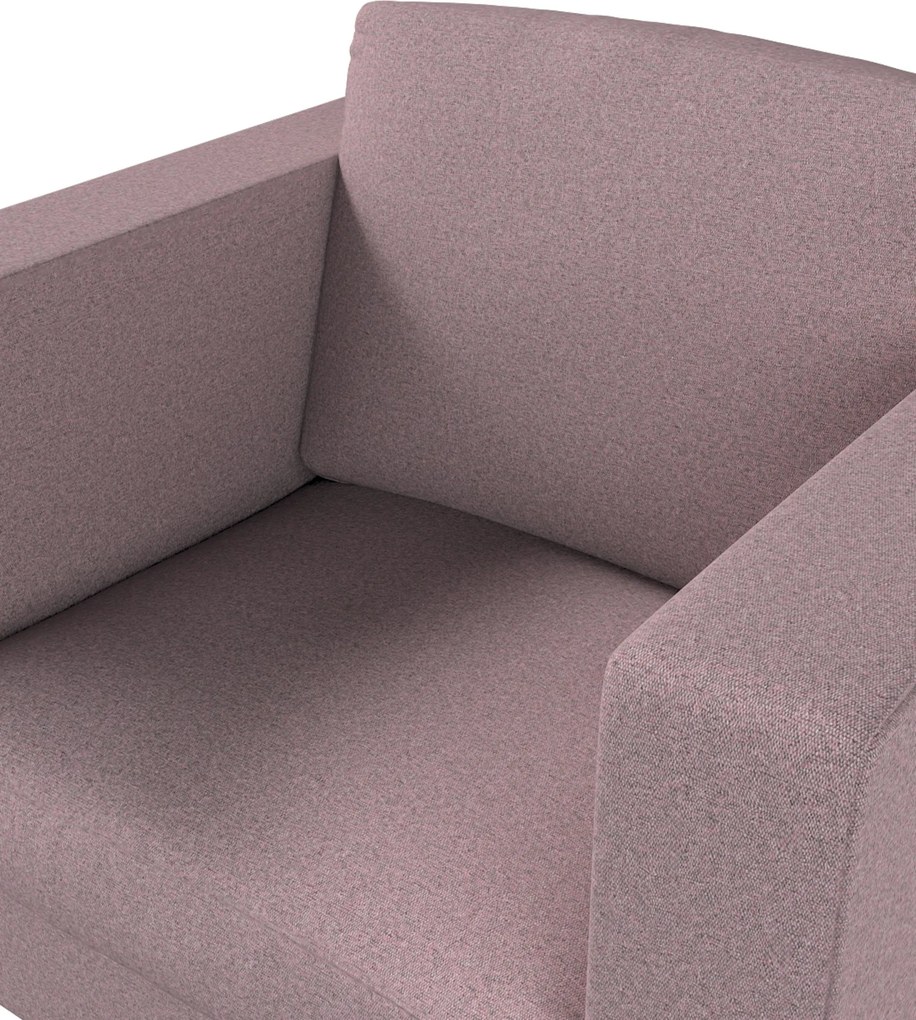 Potah na křesko IKEA Karlanda, krátký barva růžová látka pletený vzor