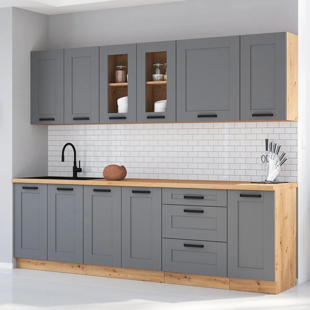 LUNA du | dolní skříňka 60 D 1F s policí | 60 cm | UNI dvířka | artisan/šedá