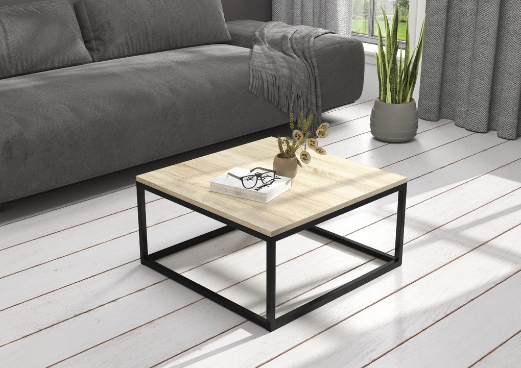 ADRK Furniture Konferenční stolek BELTEN 65x65 CT-BEL-B-S