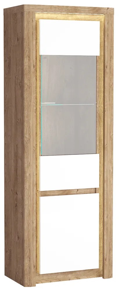 Obývací stěna LIVINIO | 4 díly | 376,5 cm | sestava C | V CENĚ LED LIŠTY | ribbeck/bílá lesk