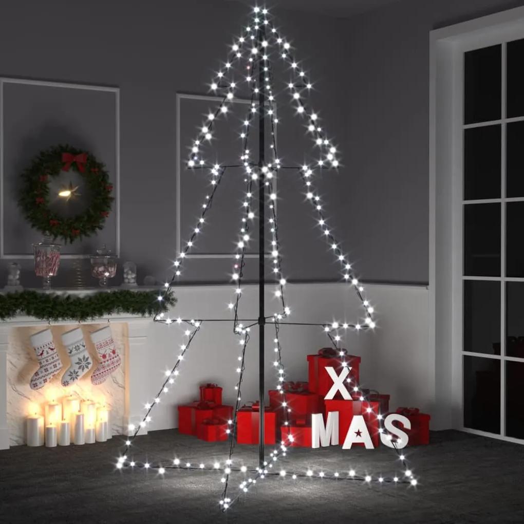 328583 vidaXL Vánoční stromek kužel 240 LED diod dovnitř i ven 118 x 180 cm