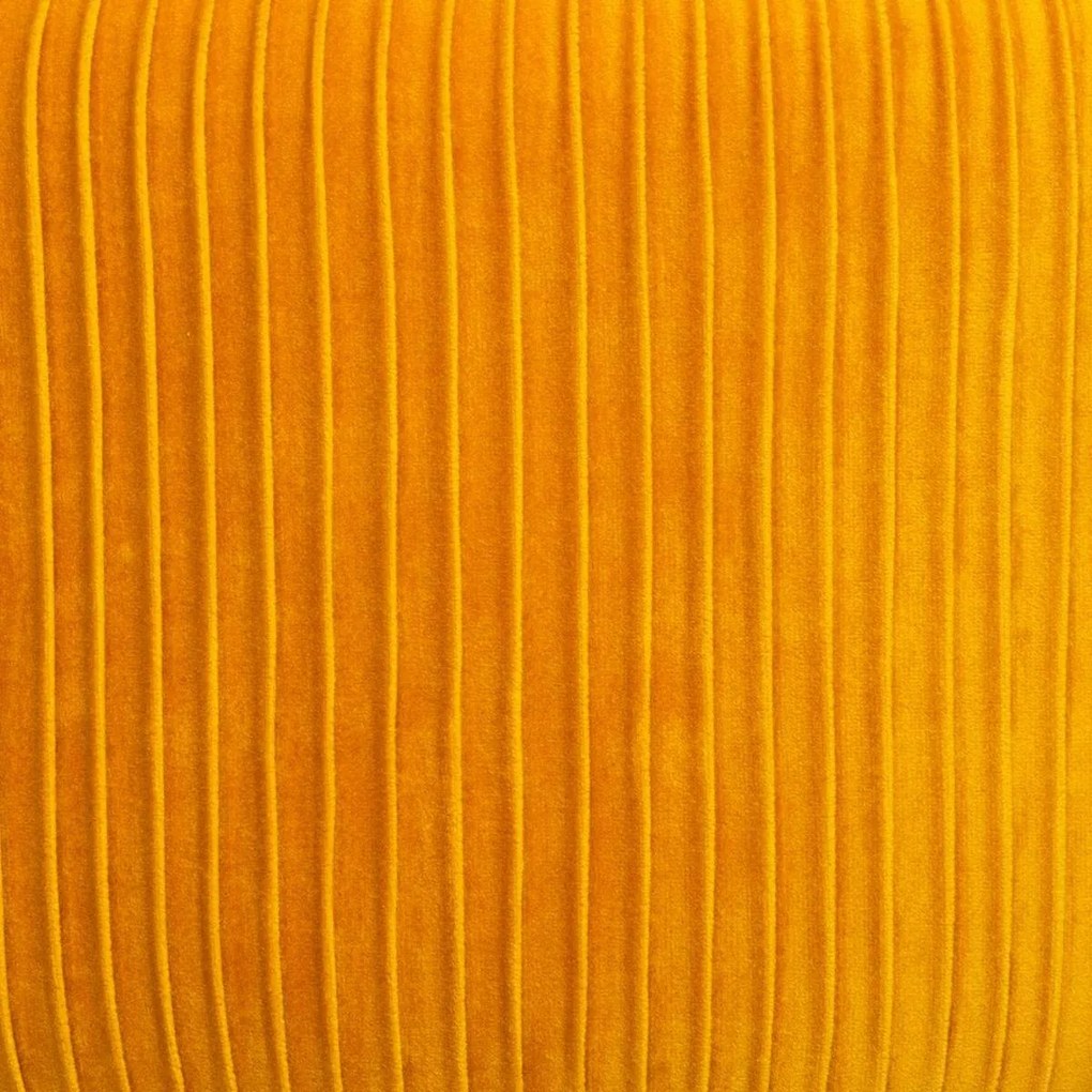 Stolička, taburet SOLARO O 35 cm, hořčicová barva