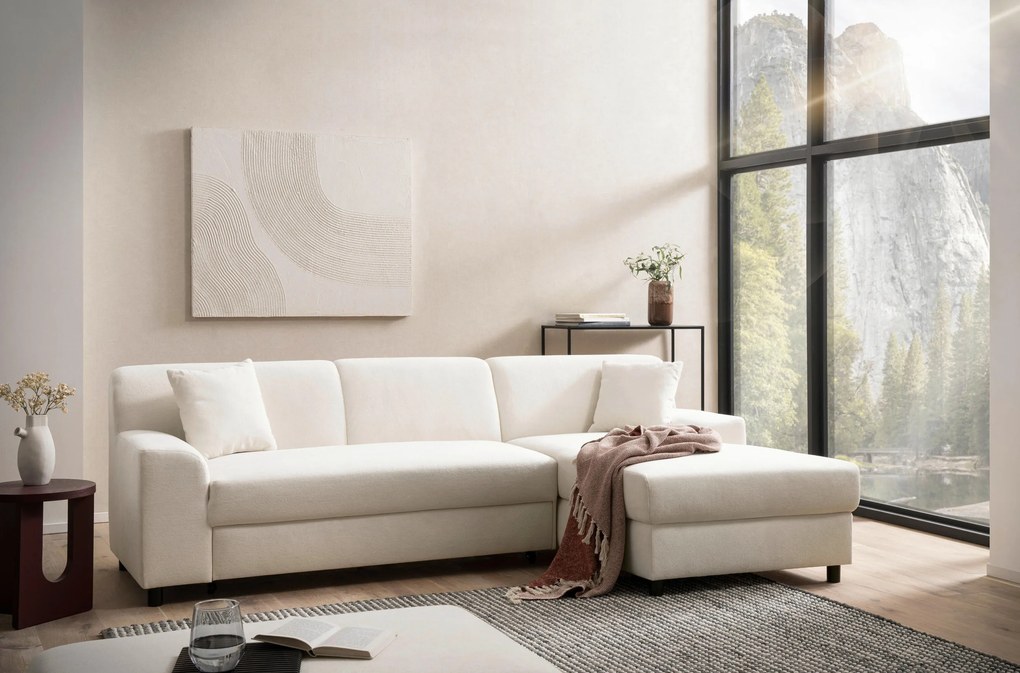 XXXLutz ROHOVÁ SEDAČKA, textil, krémová MID.YOU - Sedací soupravy - 001776008813
