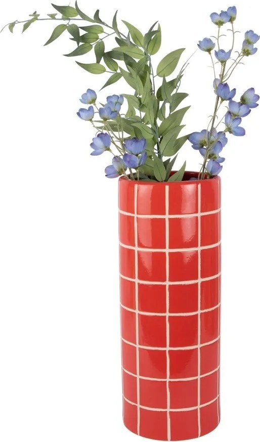 Červená keramická váza (výška 40 cm) Retro Tiles – PT LIVING