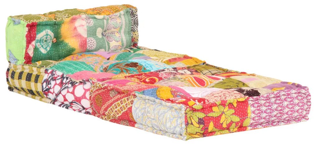 vidaXL Marketos Modulární pouf patchwork textil