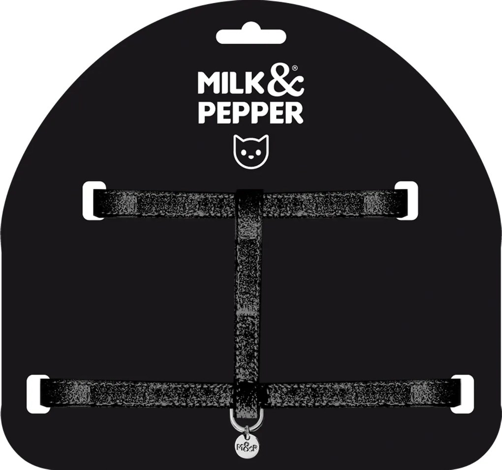MILK&PEPPER Postroj pro kočky Stardust Black