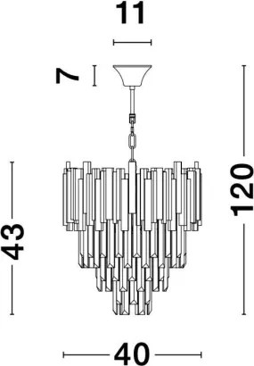 Závěsné svítidlo NOVA LUCE GRANE E14 9181100 bez žárovky