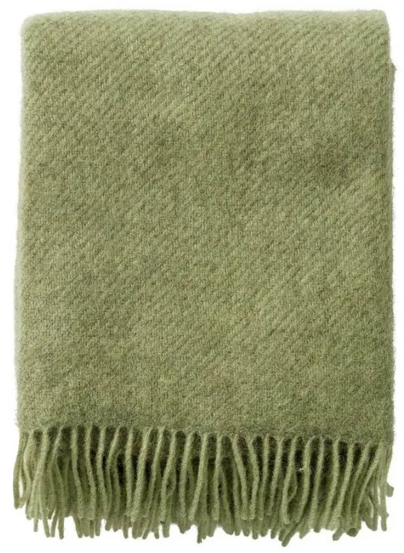 Vlněný pléd Gotland pear green 130x200, Klippan Švédsko Zelená