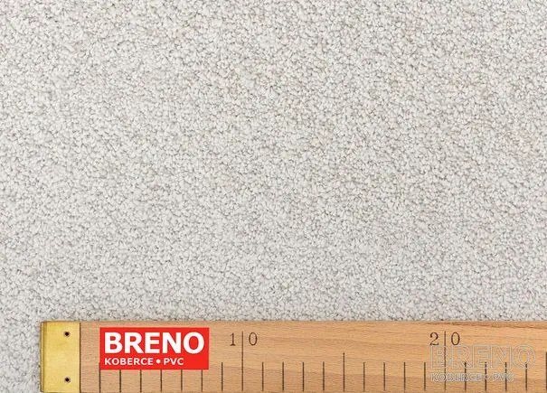 Breno Metrážový koberec FAYE 09 (110), šíře 400 cm, Bílá/Šedá