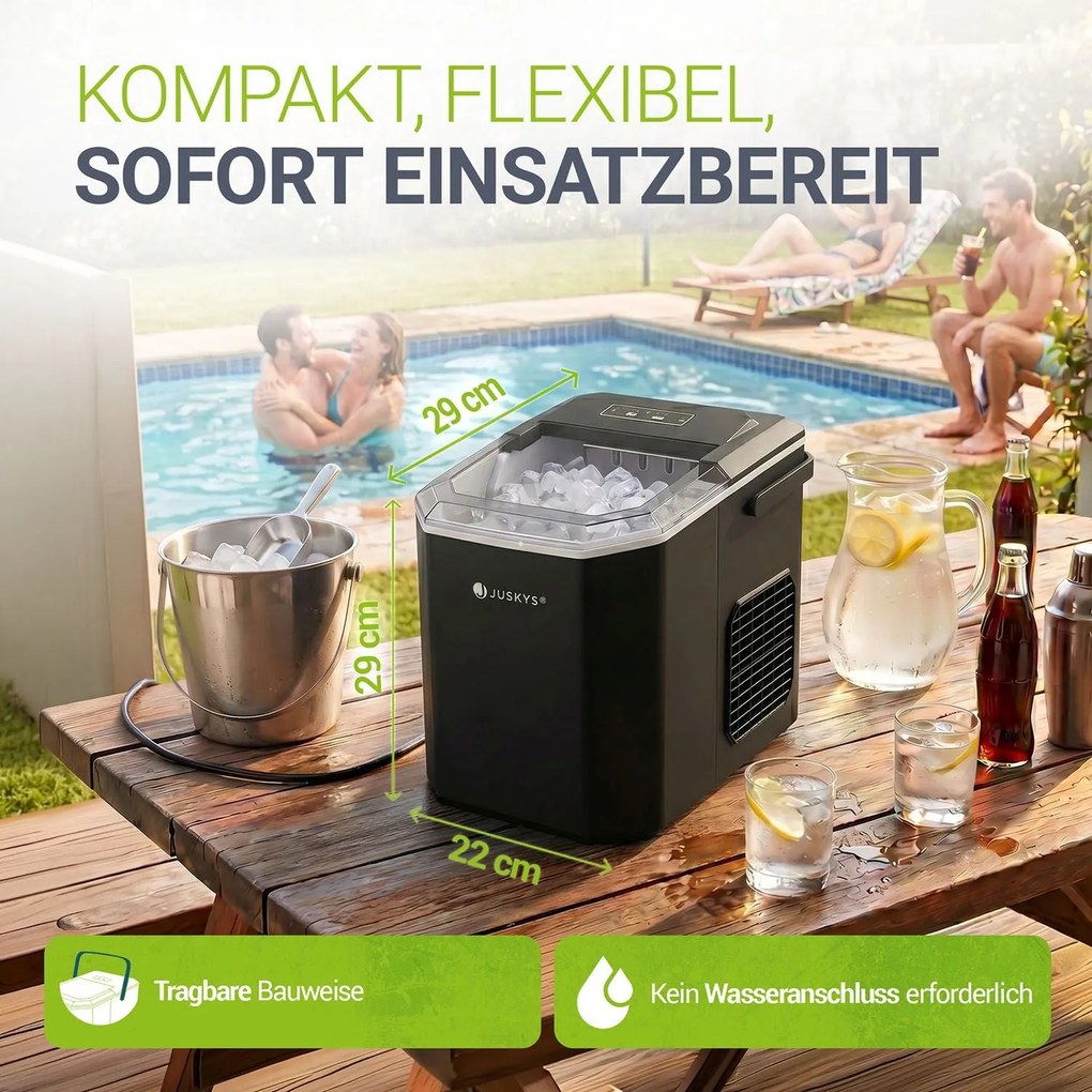 Juskys Výrobník ledu IceOracle se samočištěním Barva: Bílá