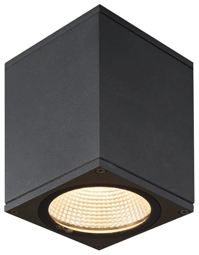 SLV 1003420 Enola Square S, venkovní stropní svítidlo, LED 9W 3000/4000K, antracit, rozměr 8,6x8,6cm, IP65
