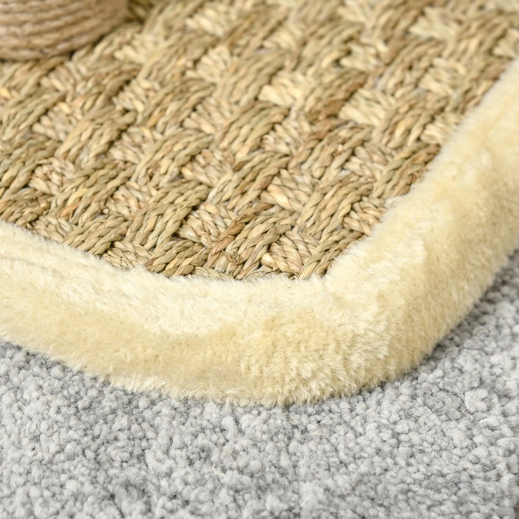 PawHut Malý Škrabací Sloup pro Kočky - Kočičí Strom pro Jednu Kočku, Hračky pro Kočky, Lezecký Strom z Jutového Vlákna Khaki + Světle Hnědá 40 x 30 x…