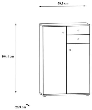 Komoda TEMUZZA 2D2S