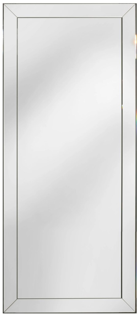 Zrcadlo na zeď do pokoje ložnice dekorativní UNO 70 x 150 cm s fazetovanými lištami 711-172