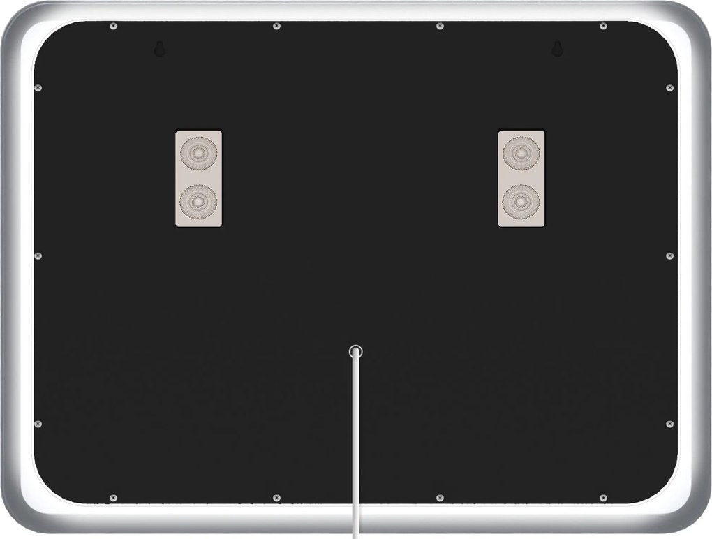 Koupelnové zrcadlo Jericho 60x80 s Bluetooth – čiré sklo